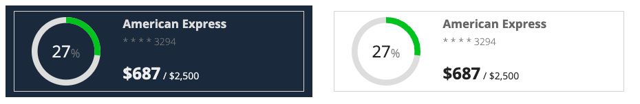 image showing two cards using transparent styles to match two different ...